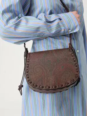 Etro Printed Shoulder Bag - Leather