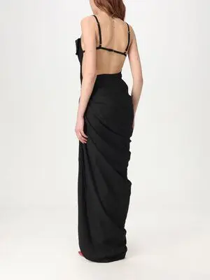 Jacquemus Draped Maxi Dress - Black