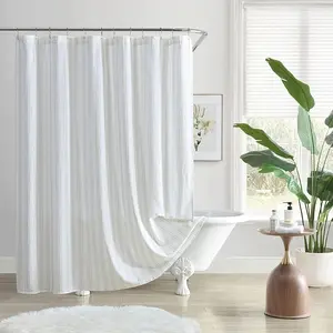 Aqua Printed Pique Shower Curtain Exclusive - Taupe