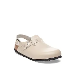 BIRKENSTOCK Tokio Leather Clogs Beige