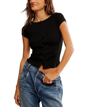 Free People Cap Sleeve Cardigan - Black