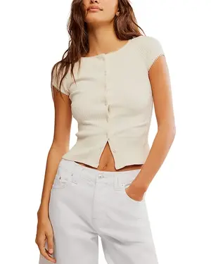 Free People Cap Sleeve Cardigan - Ivory