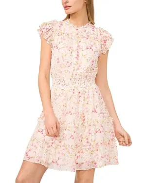 CECE DUPRAZ Ruffled Short Dress