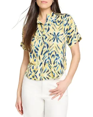 Yellow Print Tops
