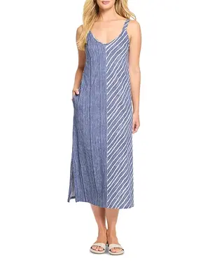 NIC+ZOE Mixed Stripe V-neck Tank Dress