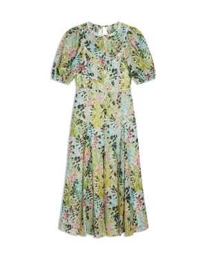Ted Baker London Kandea Puff Sleeve Midi Dress