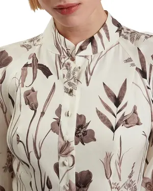 Ted Baker London Elodiza Linen Silk Floral Mini Dress