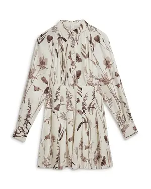 Ted Baker London Elodiza Linen Silk Floral Mini Dress