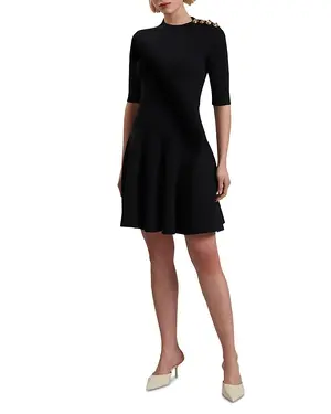 Ted Baker London Ribbed Knit Skater Dress