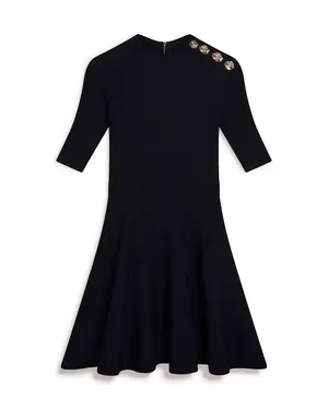 Ted Baker London Ribbed Knit Skater Dress