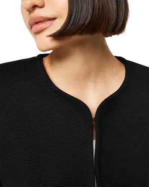 Whistles Collarless Jersey Jacket - Black