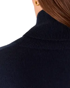 Whistles Cashmere Roll Neck Sweater - Navy