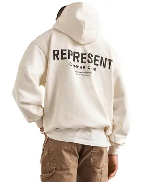 REPRESENT Owners Club Oversized Hoodie - Flat White