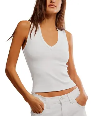 Free People Neria V-neck Tank - Ivory