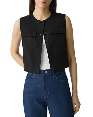 Theory Fitted Linen Vest