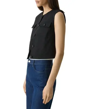 Theory Fitted Linen Vest