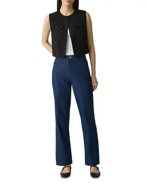 Theory Fitted Linen Vest