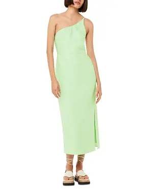 Whistles One-shoulder Midi Dress - Lime