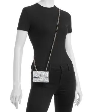 Kurt Geiger Micro Kensington Crossbody Bag - Silver