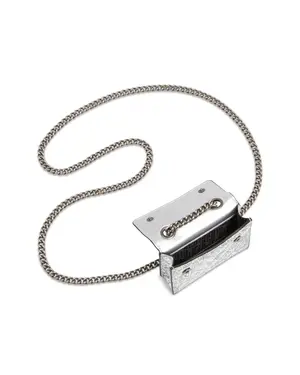 Kurt Geiger Micro Kensington Crossbody Bag - Silver