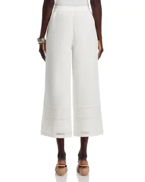 T Tahari Embroidered Eyelet Pants