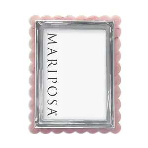 MARIPOSA Acrylic Scallop Frame, 5 X 7 - Pink