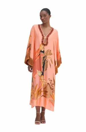 PatBO Bananier Caftan - Peach