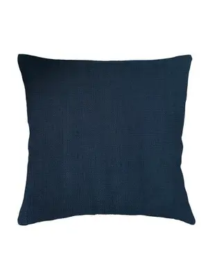 Anaya So Soft Linen Pillow With Down Insert Navy Blue