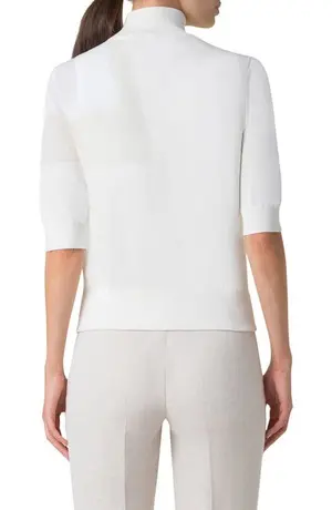 Akris Trapeze Rayonnant Jacquard Cardigan