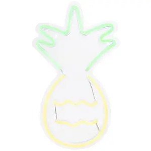 NORTHLIGHT Led Pineapple Neon Lighted Wall Art16" And Green - Yellow