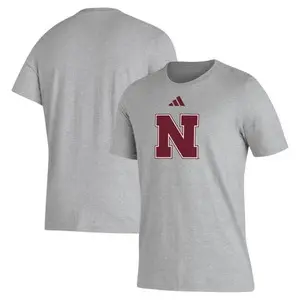 Adidas Nebraska Huskers Primary Locker Logo Pre-game Aeroready T-shirt - Gray