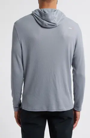 Johnnie-o Brinson Waffle Pullover Hoodie - Thunder