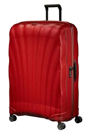 SAMSONITE C-lite Hardside 33-inch Extra Large Checked Spinner Luggage - Chili Red
