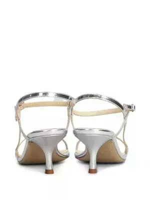 FABIO RUSCONI 60mm Leather Sandals - Grey