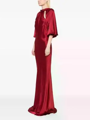 Michelle Mason Capelet-sleeve Gown