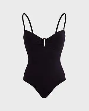 Vilebrequin Lucette Bandeau One-piece Swimsuit - Black