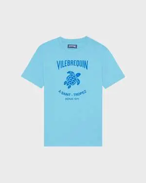 Vilebrequin Cotton Tshirt Contrasted Placed Gomy Logo Tee Shirt Portisol