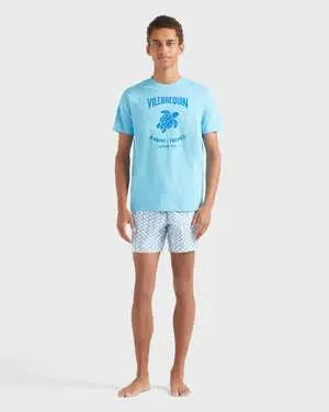 Vilebrequin Cotton Tshirt Contrasted Placed Gomy Logo Tee Shirt Portisol