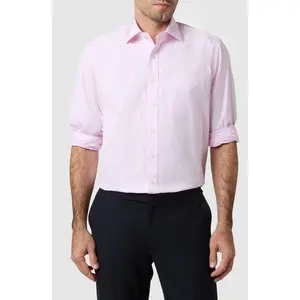 SID MASHBURN Slim Fit Microcheck Cotton Poplin Button-up Shirt