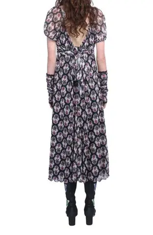 Anna Sui Sleeping Beauty Mesh Maxi Dress