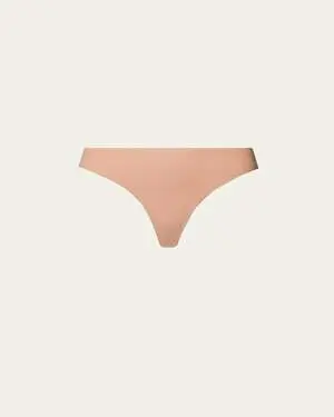 Hanro Invisible Cotton Low-rise Thong - Beige