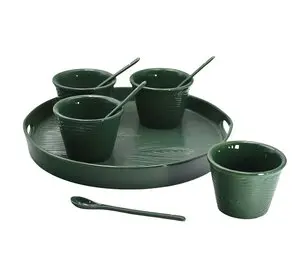 TEMP-TATIONS Woodland Round Stonware Serving Set
