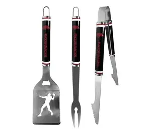 SISKIYOU GIFTS Siskiyou Sports College Steel 3pc Bbq Tool Set - One-color