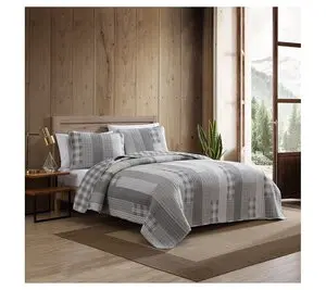 Eddie Bauer Fairview Grey King Quilt Sham Set