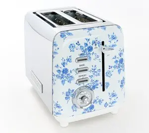 Laura Ashley 2-slice Wide Slot Toaster With Warming Rack