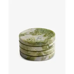 SOHO HOME Hanson Marble Coaster Set Of Four - Apple Jade