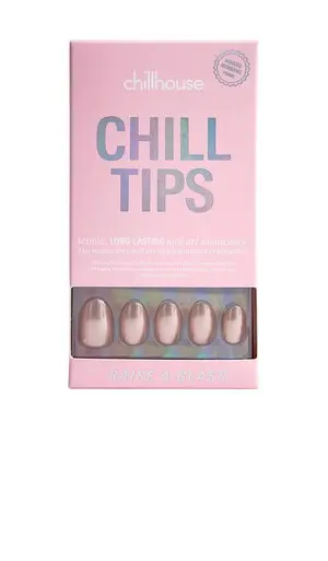 CHILLHOUSE Raise A Glass Short Round Chill Tips Press-on Nails - N,a