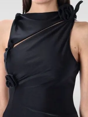 Coperni Asymmetrical Draped Top With Tie Detailing - Black