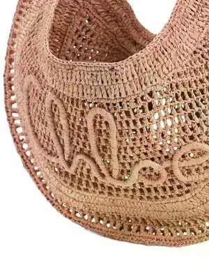 Chloé Crochet-knit Logo Tote Bag - Neutrals