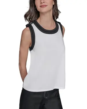 Karl Lagerfeld Paris Tank Top - Soft White/black